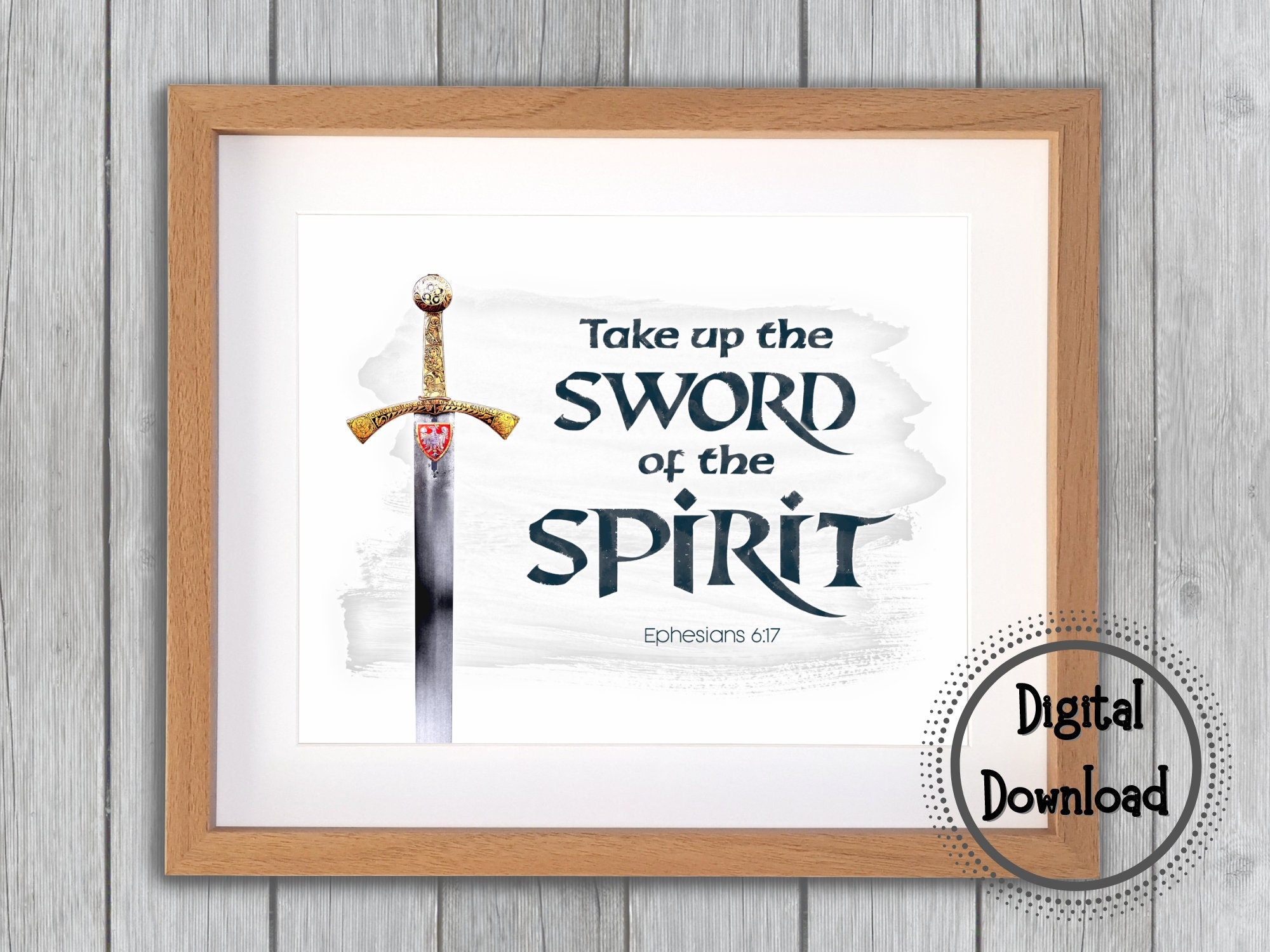 Sword of the Spirit, Ephesians 6;17, Bible Verse Printable Download ...