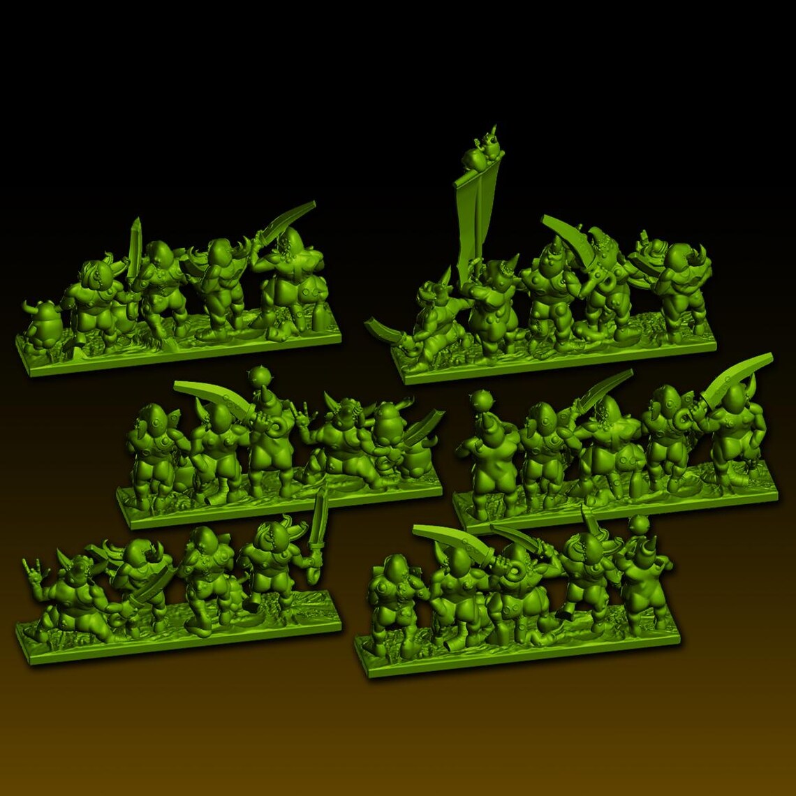 Infection Gods Army Demonic Infantry (10mm - 15mm Warmaster Revolution ...