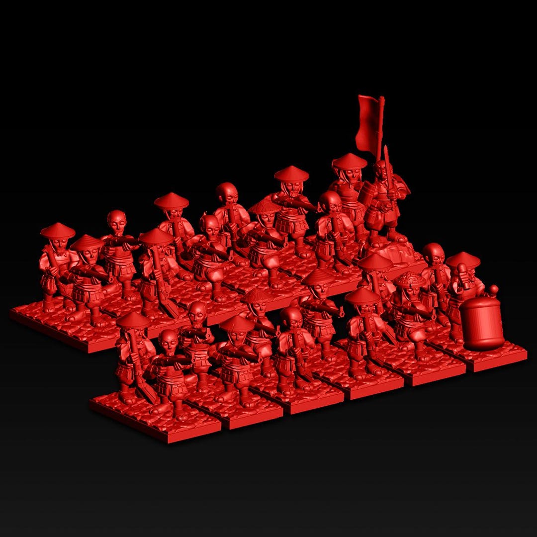 Samurai Oaths Army Ashigaru Teppo Gunners (10mm - 15mm Warmaster ...