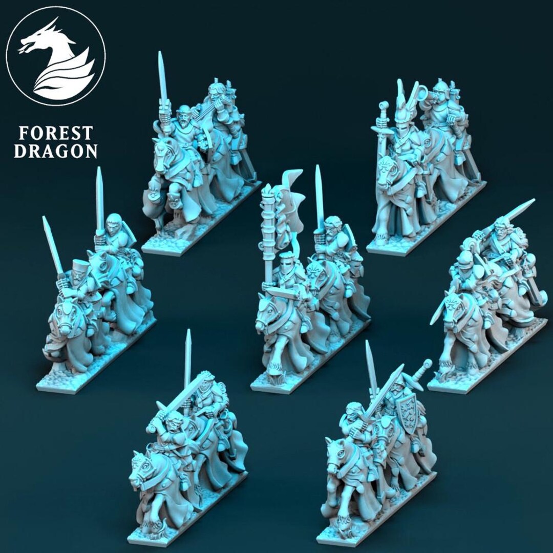 Chivalric Army Veteran Knights (10mm - 15mm Warmaster Revolution) by ...
