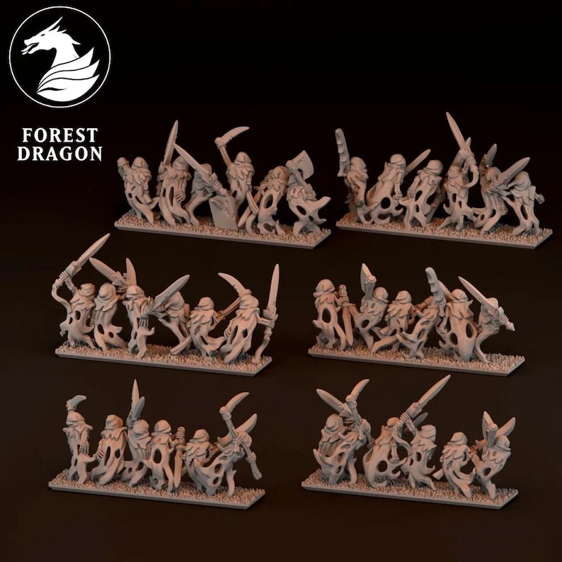 Undead Army Vengeful Spirits (10mm - 15mm Warmaster Revolution) by ...