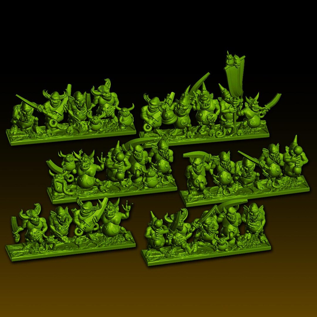 Infection Gods Army Demonic Infantry (10mm - 15mm Warmaster Revolution ...