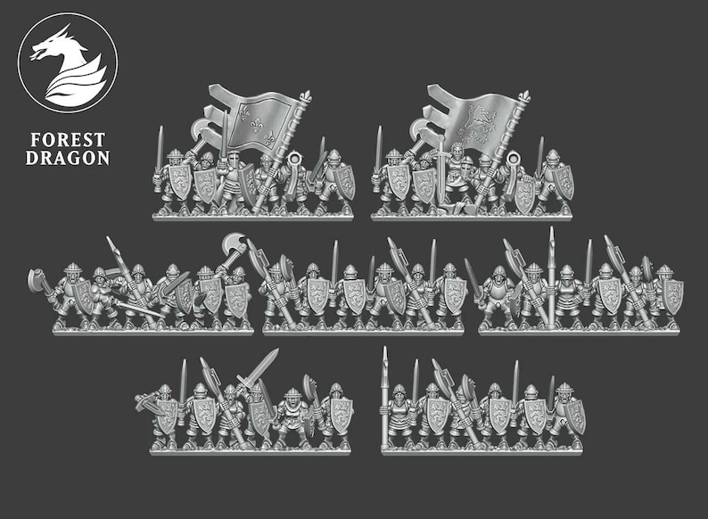 Chivalric Army Household Guards (10mm - 15mm Warmaster Revolution) by ...