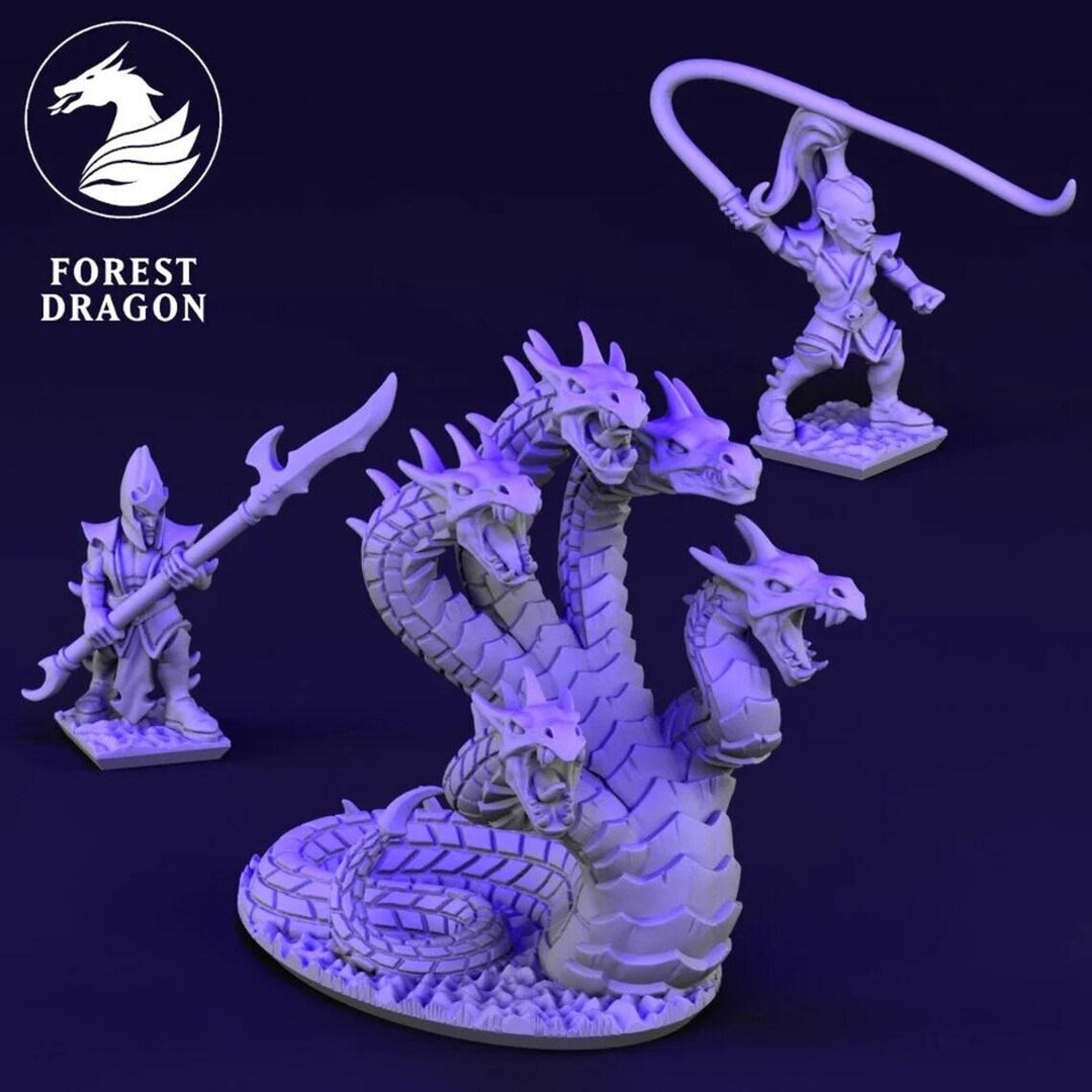 Dire Elf Hydra (10mm Warmaster) by Forest Dragon - (dark Elves ...