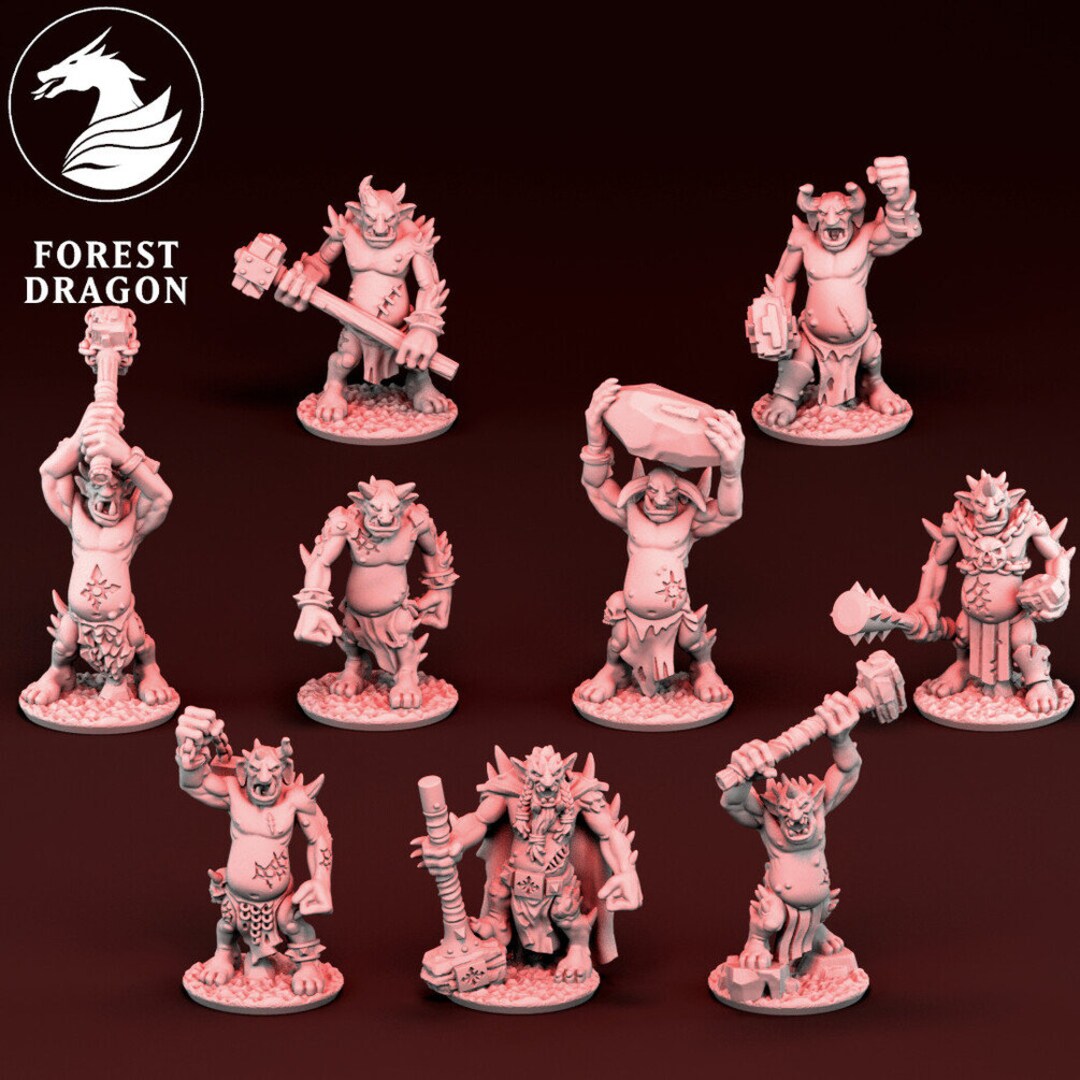 Despoilers Trolls (10mm Warmaster) by Forest Dragon - Chaos Trolls ...