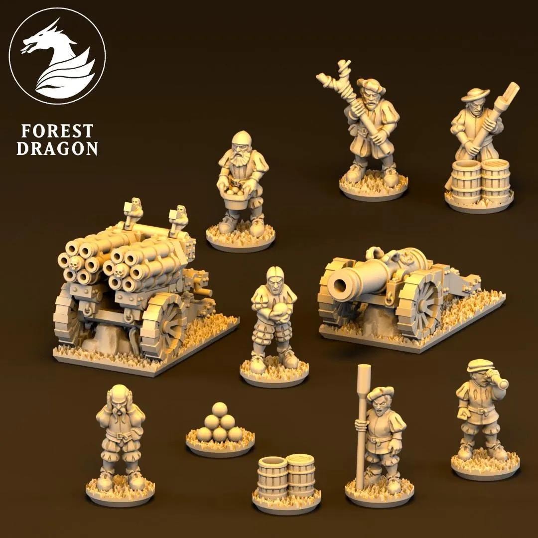 Imperial Artillery and Crew (10mm - 15mm Warmaster) by Forest Dragon - Etsy