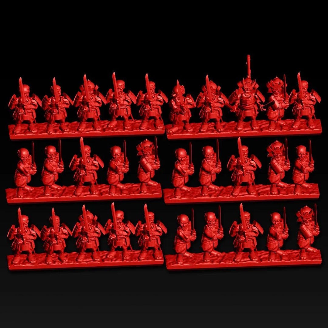 Samurai Oaths Army Samurai Infantry (10mm - 15mm Warmaster Revolution ...