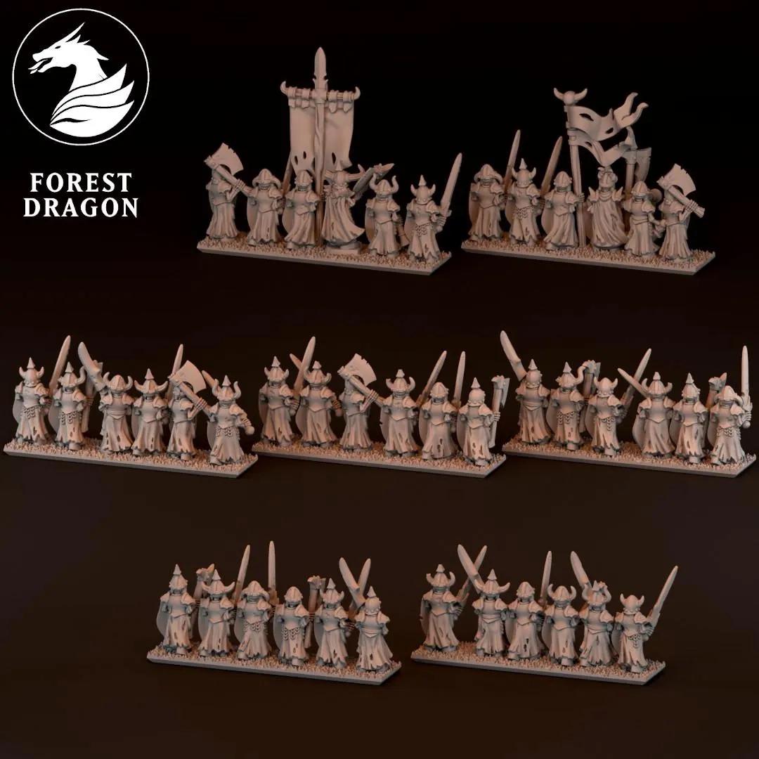 Undead Army Heavy Skeleton Infantry (10mm - 15mm - 28mm Warmaster ...