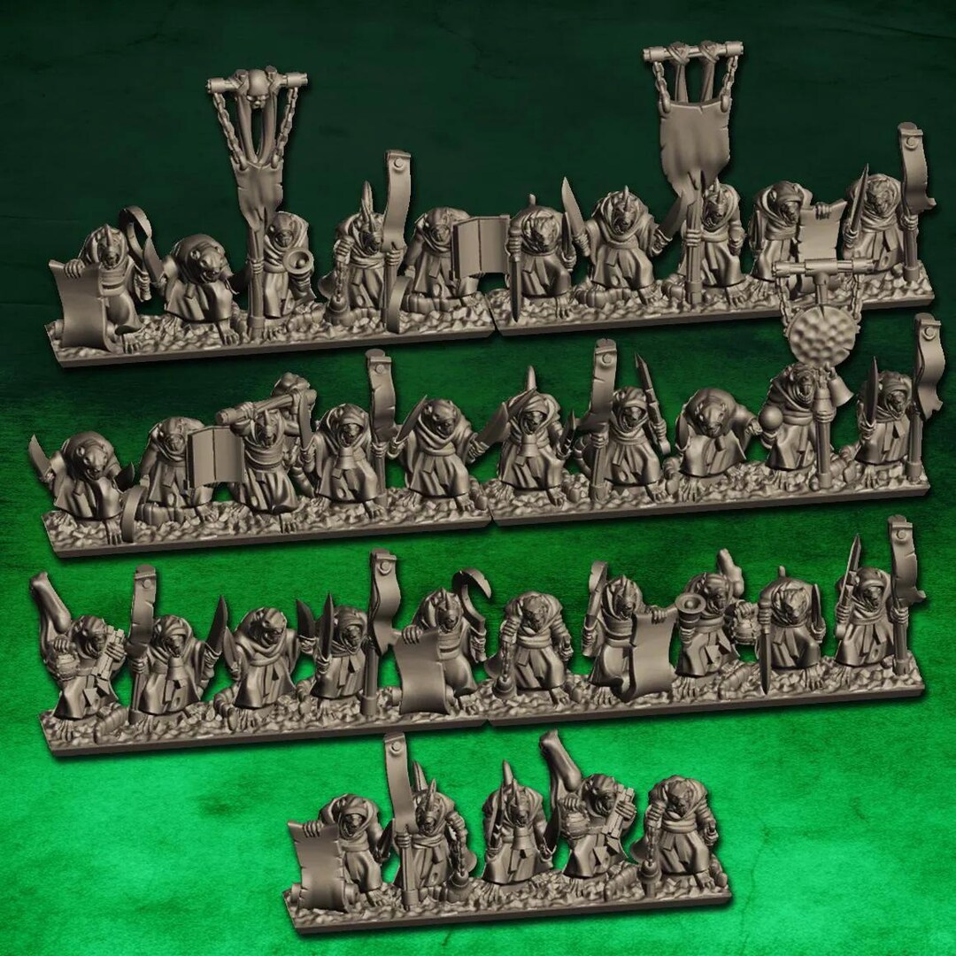 Ratmen Clan Army Infection Monks (10mm - 15mm Warmaster Revolution) by ...