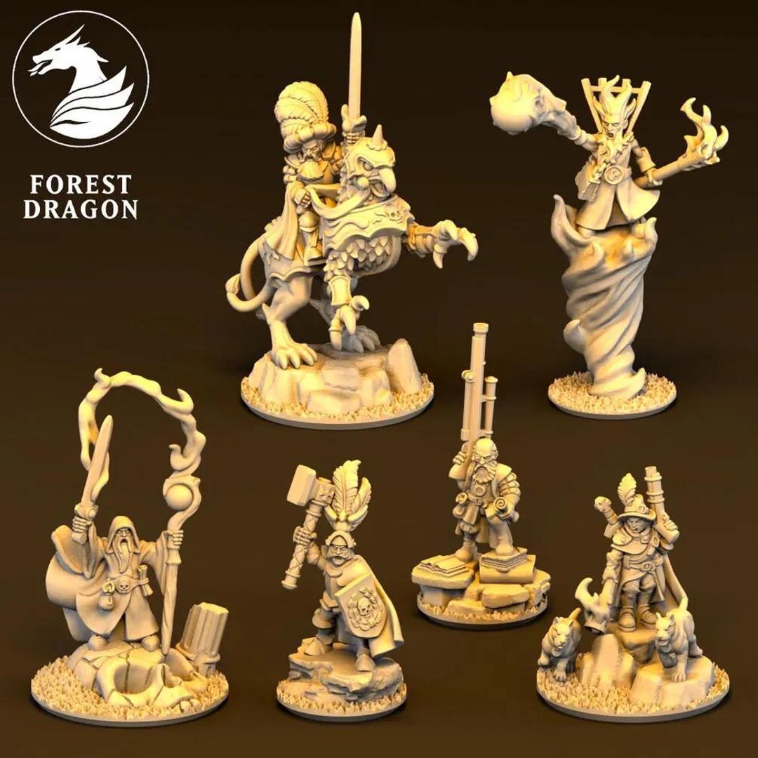 Imperial Heroes Pack (10mm - 15mm Warmaster) by Forest Dragon - Etsy
