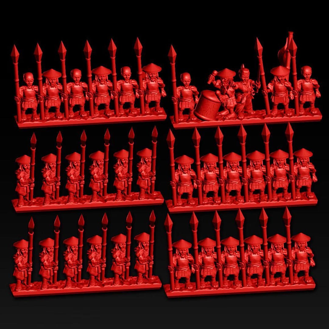 Samurai Oaths Army Ashigaru Spearmen (10mm - 15mm Warmaster Revolution ...