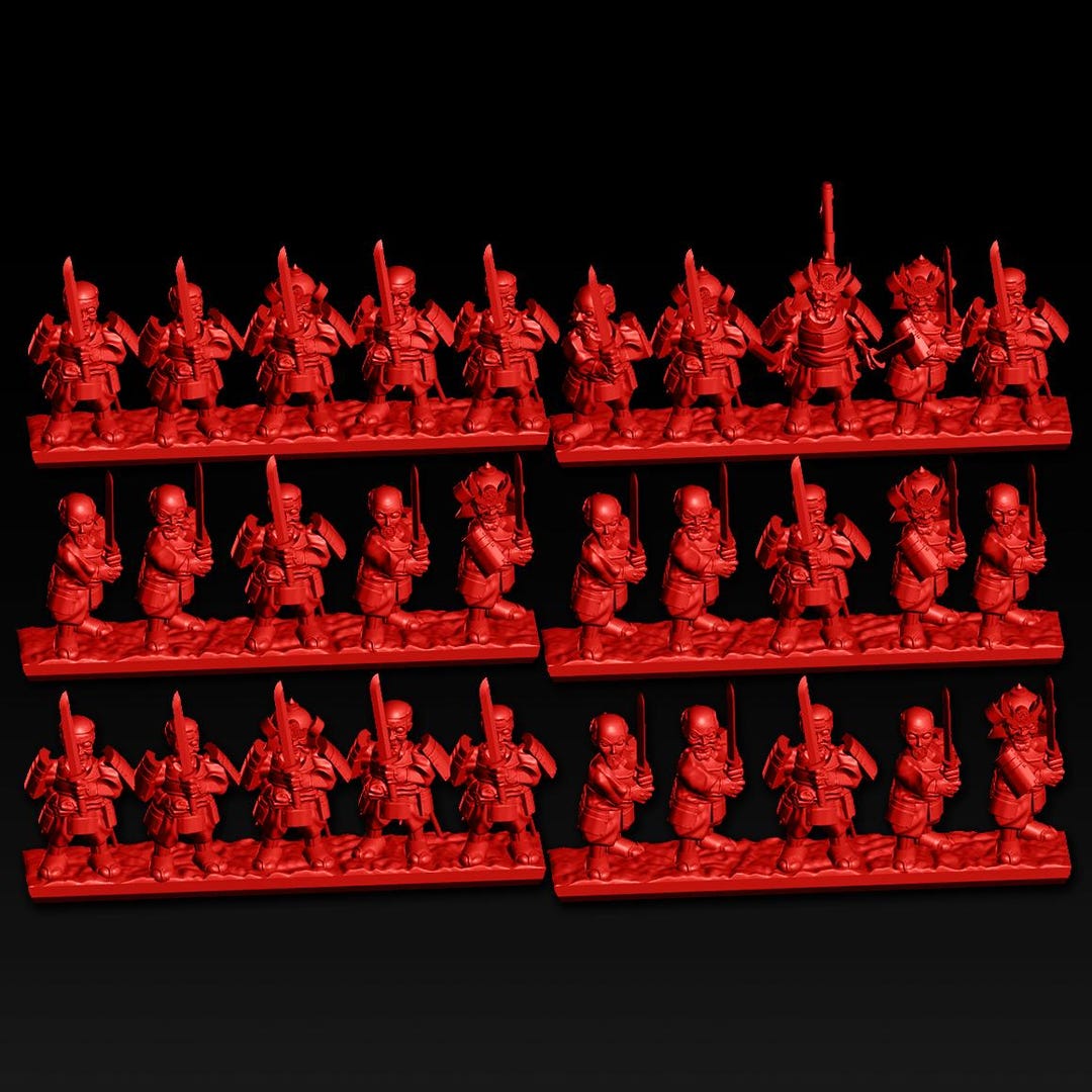 Samurai Oaths Army Samurai Infantry (10mm - 15mm Warmaster Revolution ...