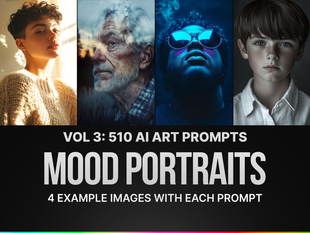 510 Ai Art Prompts for Mood Portraits: Vol 3 Ai Art, Prompts ...