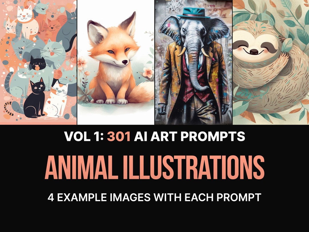 301 Midjourney Animal Illustration Prompts & Images Ai Art, Dall E ...