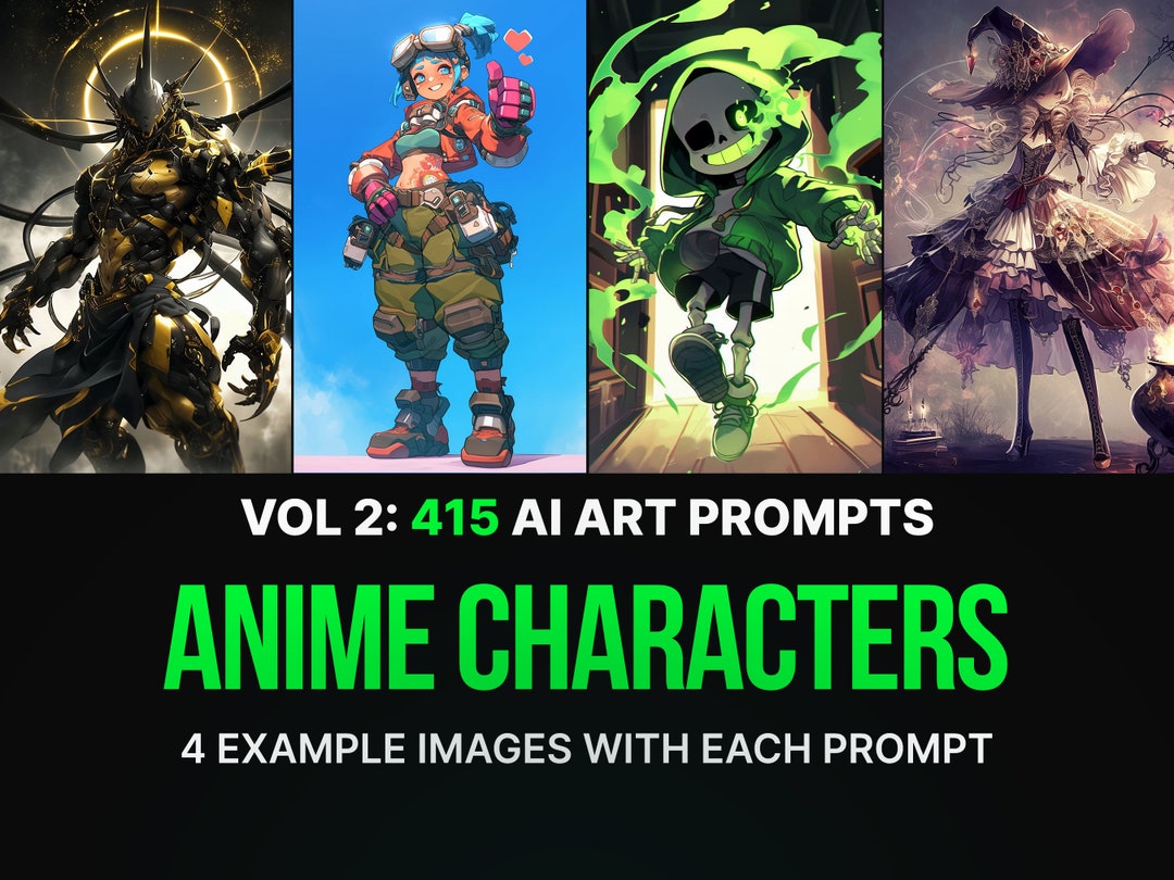 415 Midjourney Prompts for Anime Characters: Vol 2 Ai Art, Prompt, Dall ...