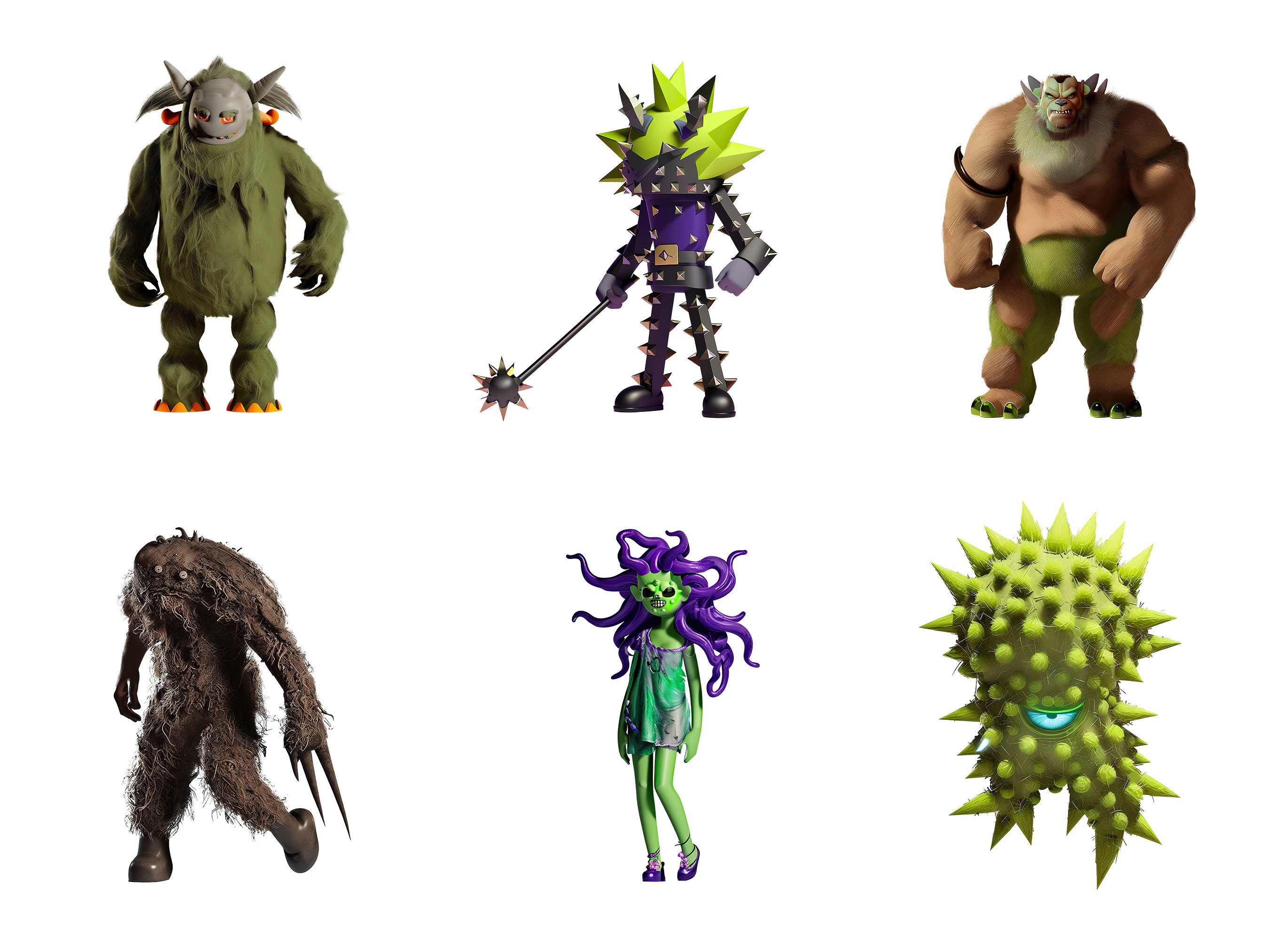 278 Isolated Monster Character Pngs Transparent Background - Etsy