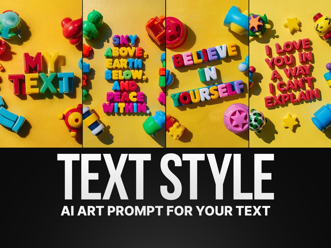 Text Style AI Art Prompt Template for Ideogram | Midjourney, DALL-E ...