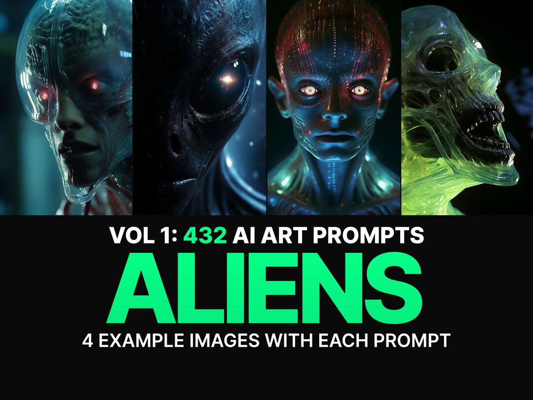 432 Midjourney Prompts for Aliens Ai Art, Prompt, Dall E, Stable ...