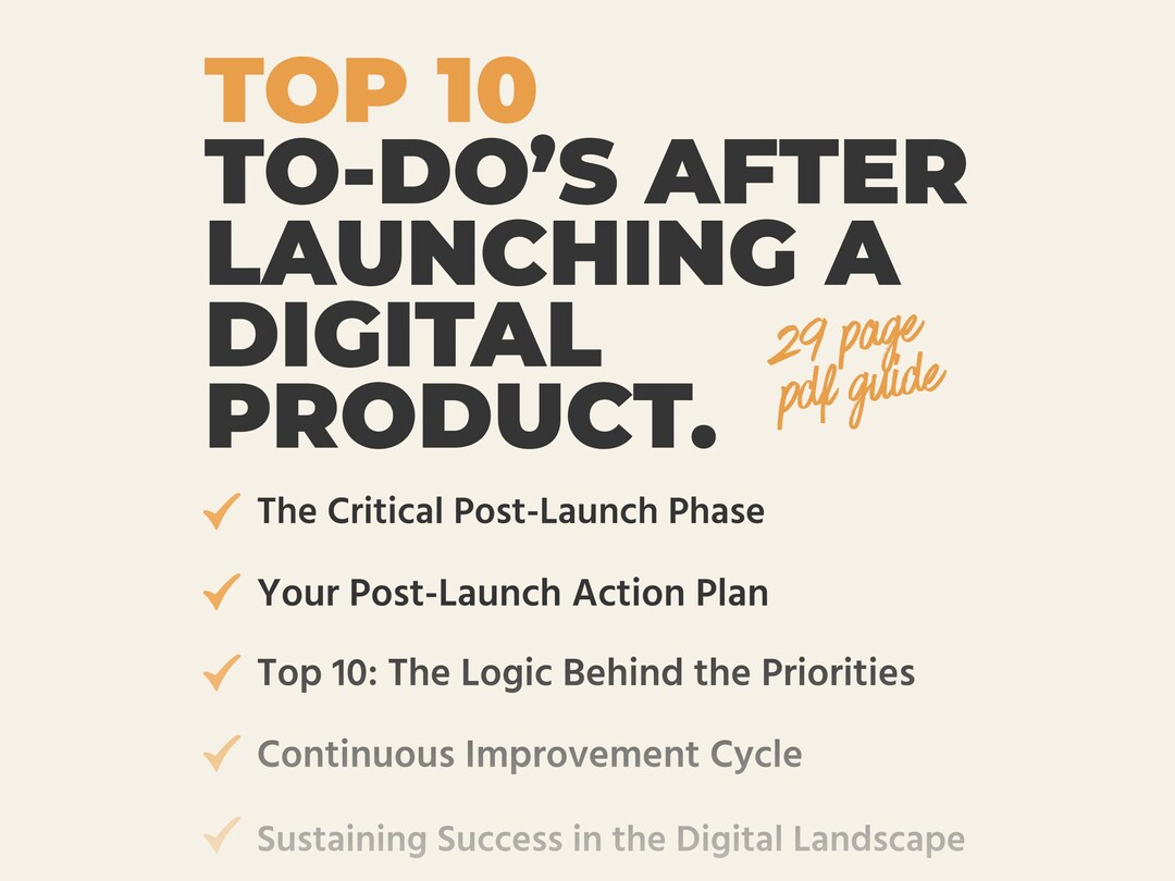 Digital Product Post-launch Guide: Top 10 Essential Actions for Success ...