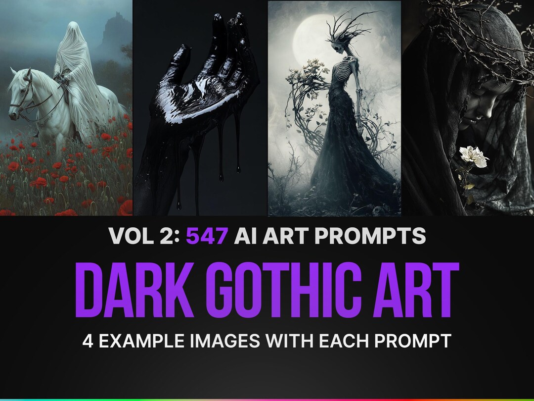 547 Ai Art Prompts & Images for Dark Gothic Art: Vol 2 Midjourney, Dall ...