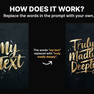 Text Style AI Art Prompt Template for Ideogram Midjourney, DALL-E, Font ...