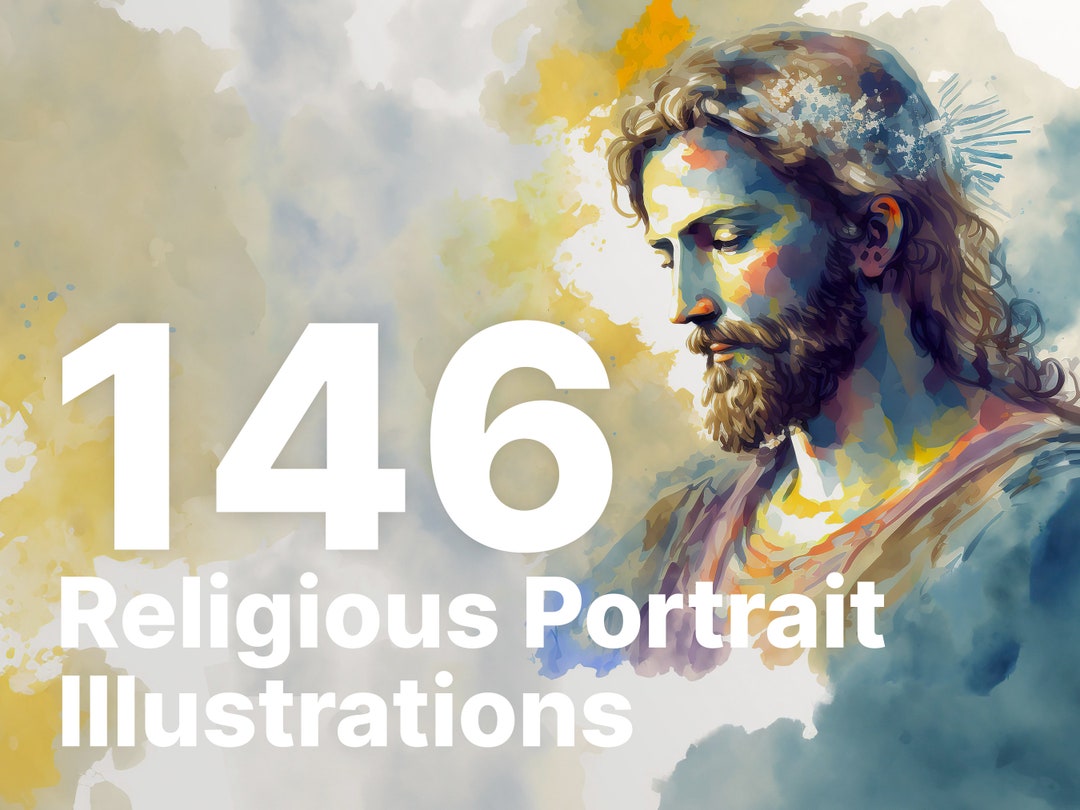 146 Ilustraciones de retratos religiosos / impresiones de arte digital ...