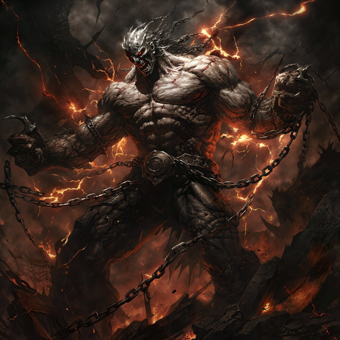 Demon Rage Digital Art AI Art Print Wall Art Digital - Etsy