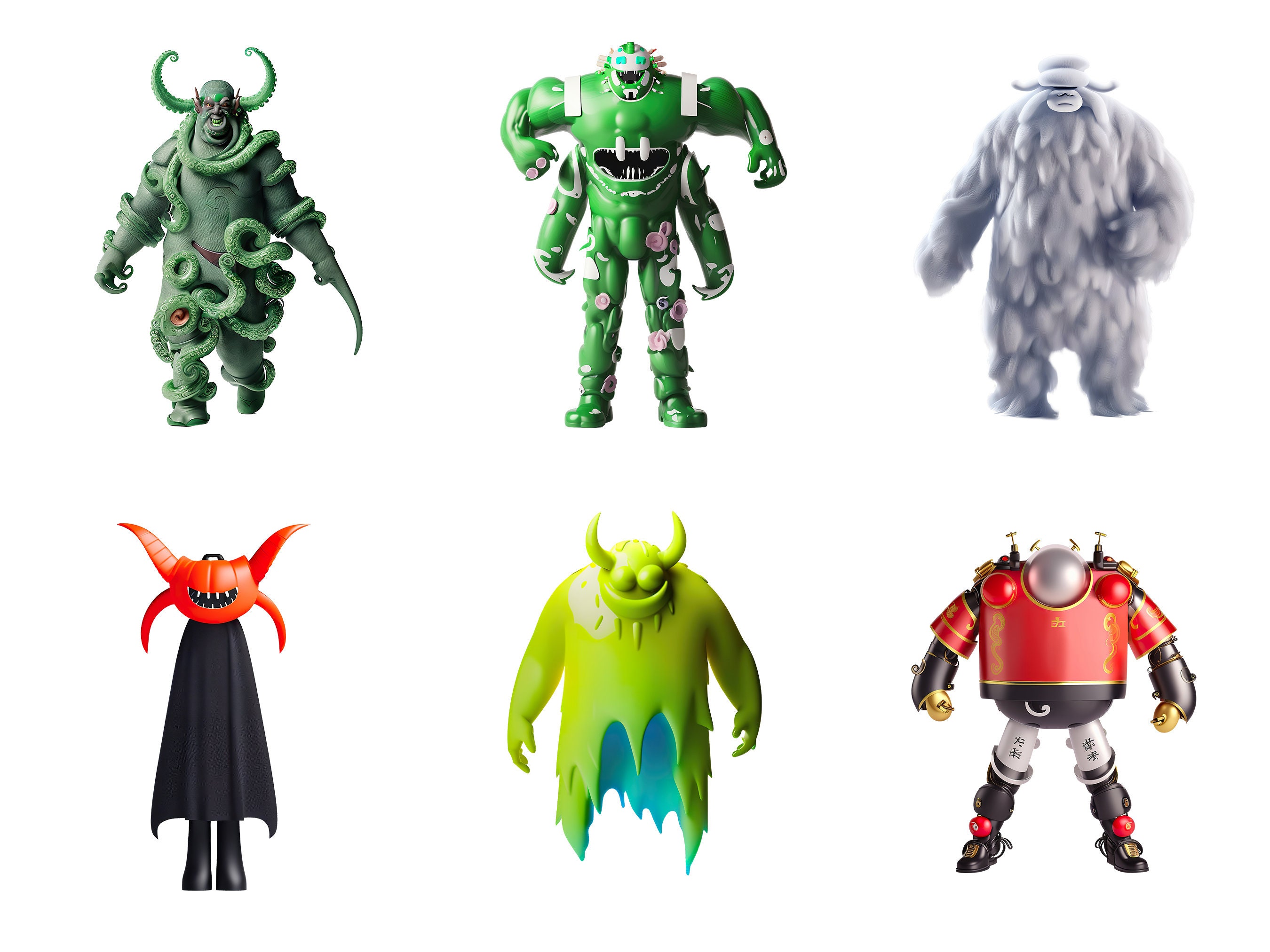 278 Isolated Monster Character Pngs Transparent Background - Etsy