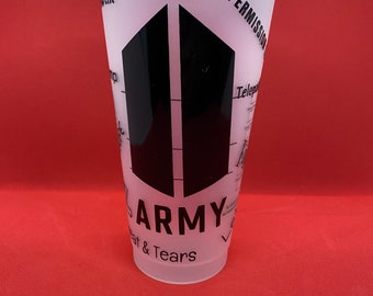 BTS Starbucks Cup / Reusable BTS Army - Etsy