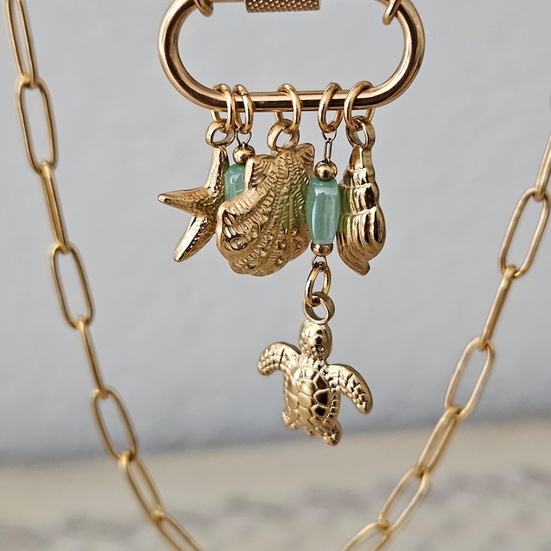 Ocean Charm Necklace - Etsy