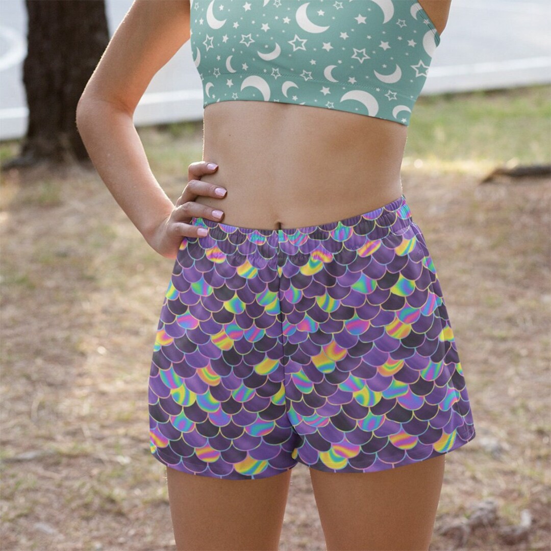 Mermaid Womens Athletic Shorts Swim Shorts Cute Summer - Etsy UK