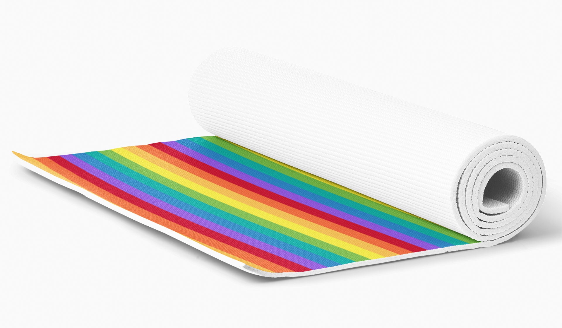 Rainbow Stripe Foam Yoga Mat LGBTQIA Gay Pride Gym and | Etsy