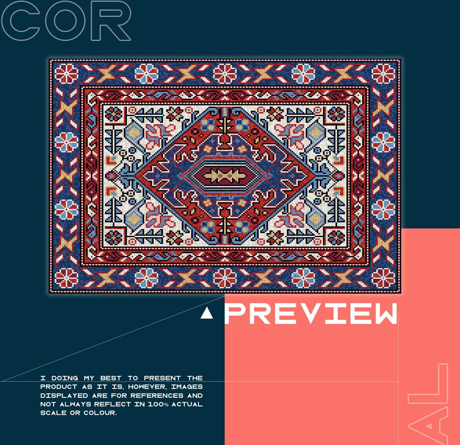 Multicolored Ethno Geometric Pattern Vinyl Rug Ethnic Vinyl - Etsy