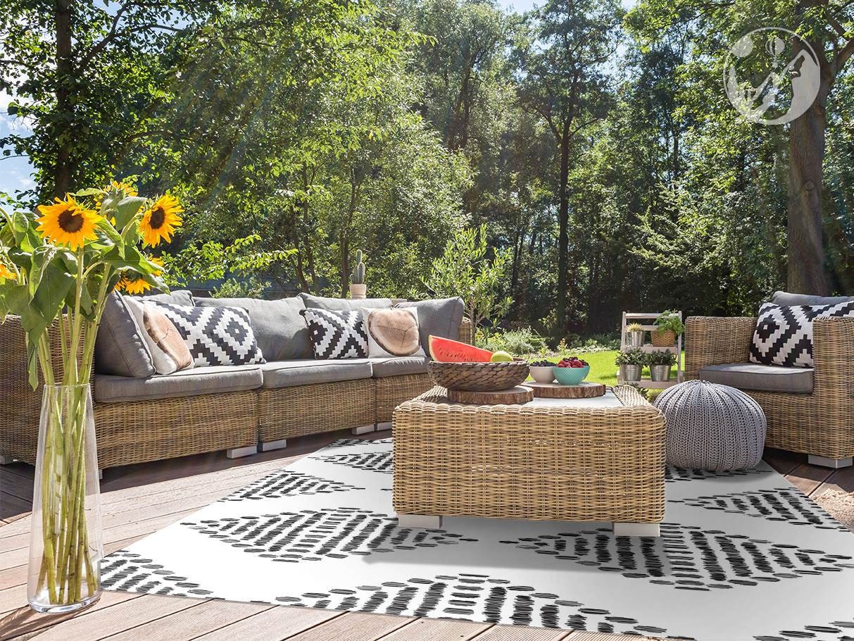 White and Black Diamond Vinyl Floor Mat Geometric Vinyl Floor - Etsy