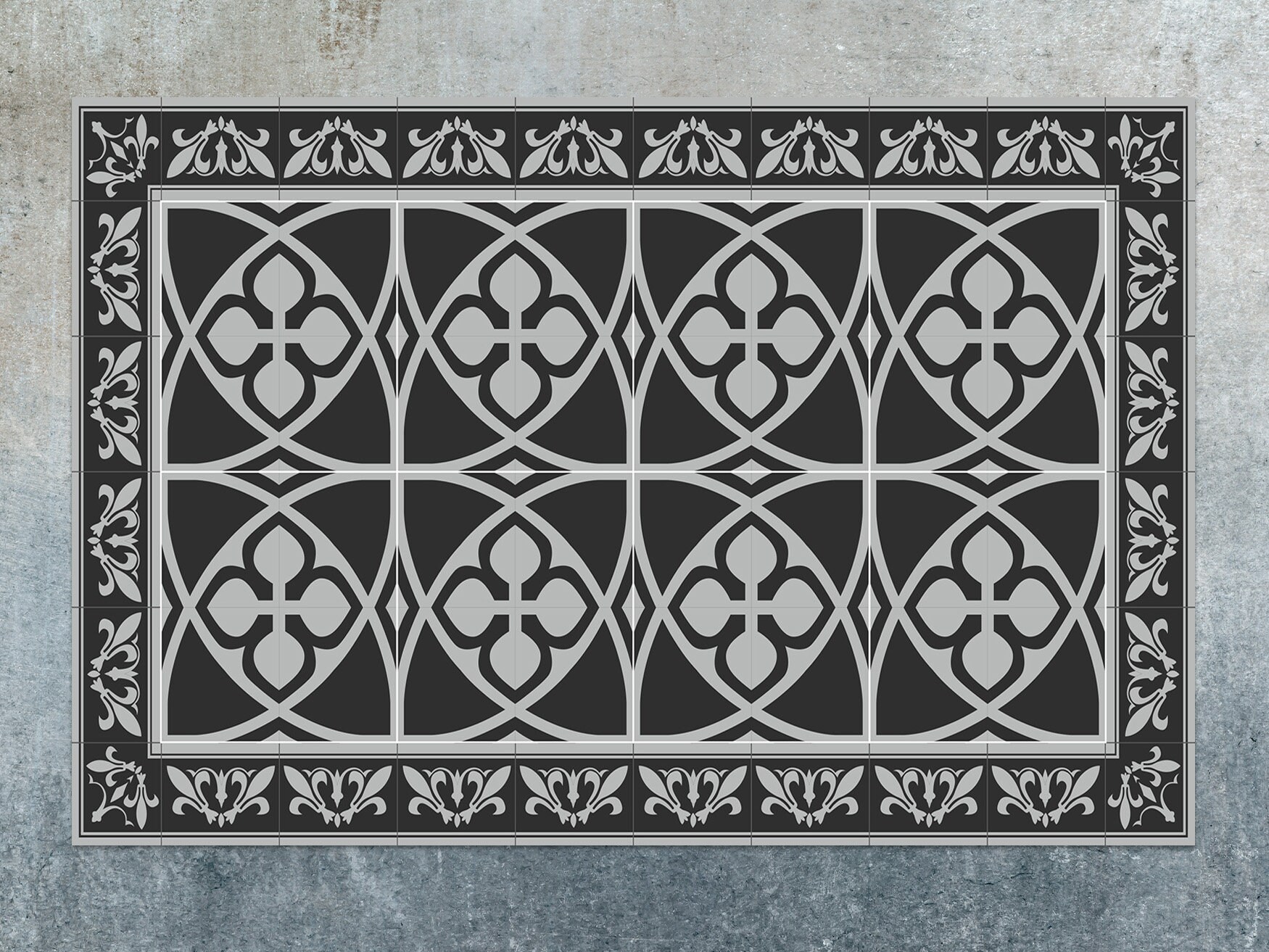 Black and Gray Celtic Knot Vinyl Mat Black Linoleum Rug Gray - Etsy UK