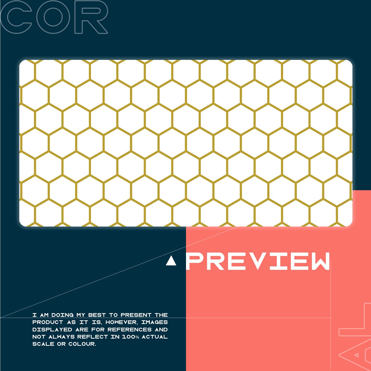 Gold Geometric Hipster Desk Pad, Gold Desk Protector, White Desk ...
