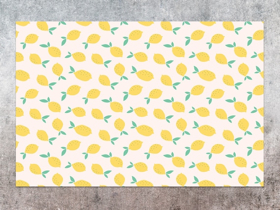 Lemonade Yellow Lemon Vinyl Mat Yellow Vinyl Floor Mat Green - Etsy