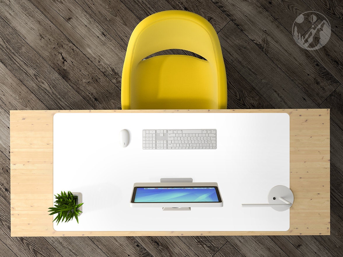 White Desk Pad White Keyboard Mat White Desk Protector | Etsy