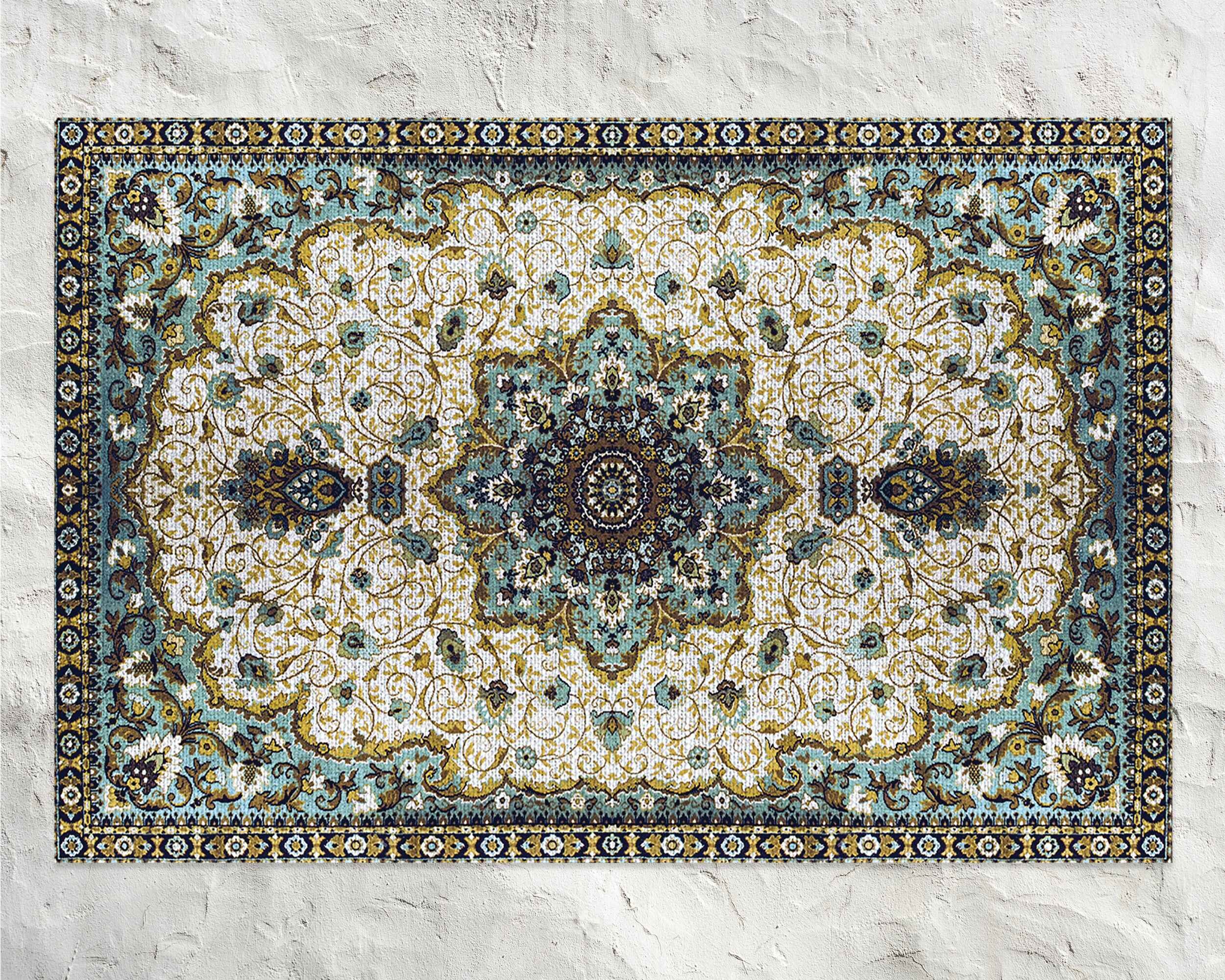 Mandala Pattern From Middle Eastern Vinyl Mat, Classical Vinyl Floor ...