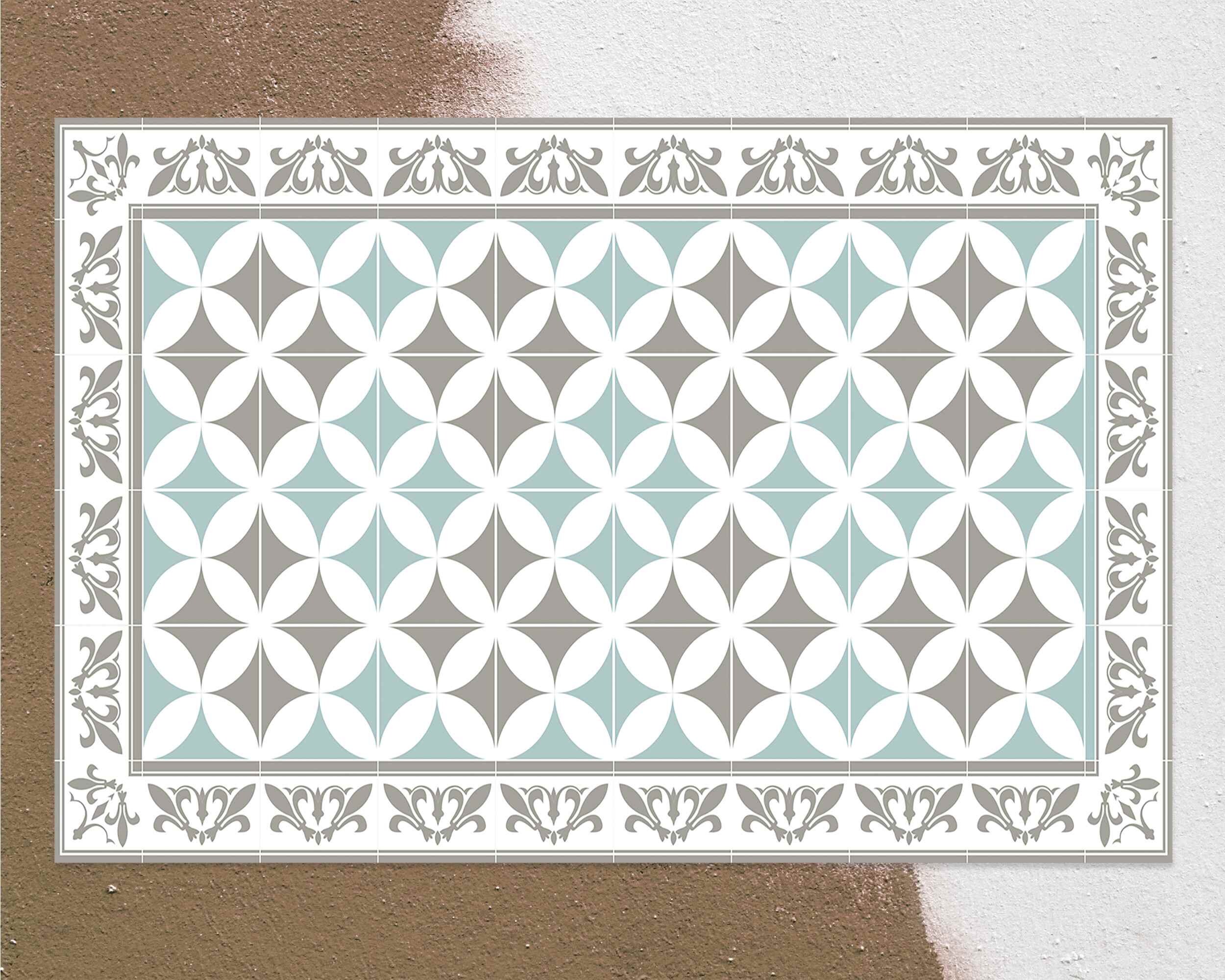 Spanish Tiles Ornamental Frame Vinyl Mat Classical Vinyl | Etsy