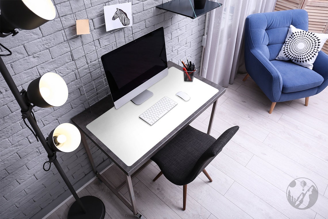 White Desk Pad White Keyboard Mat White Desk Protector | Etsy