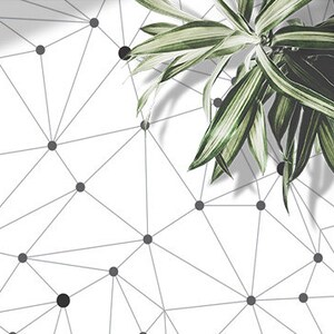 Black and White Vinyl Mat, Black Linoleum Rug, White Vinyl Floor Mat ...