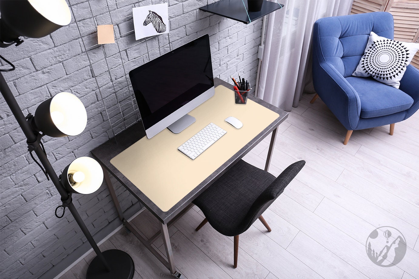 Beige Desk Pad Beige Desk Protector Beige Desk Blotter | Etsy