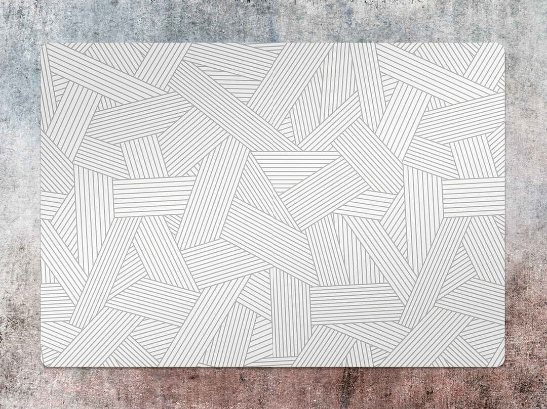 Gray Lines Chair Mat, Silver Splat Mat, White Vinyl Floor Mat ...