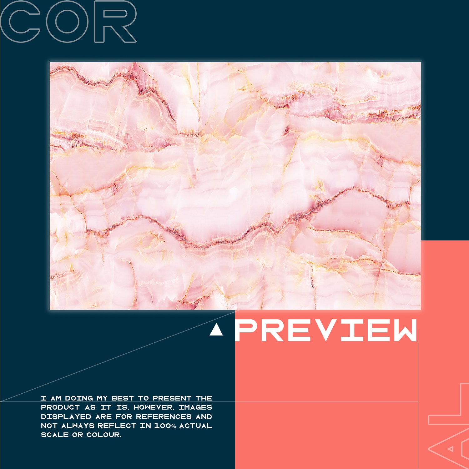 Natural Pink Marble Vinyl Mat Red Linoleum Rug Orange Vinyl - Etsy