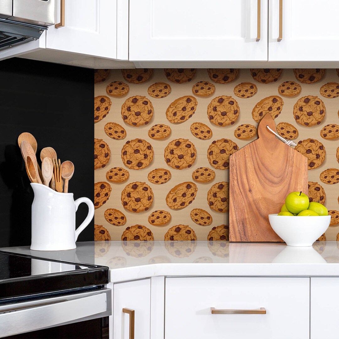 Brown Cookies Panel Stickers, Peel and Stick Panels, Food Panel ...