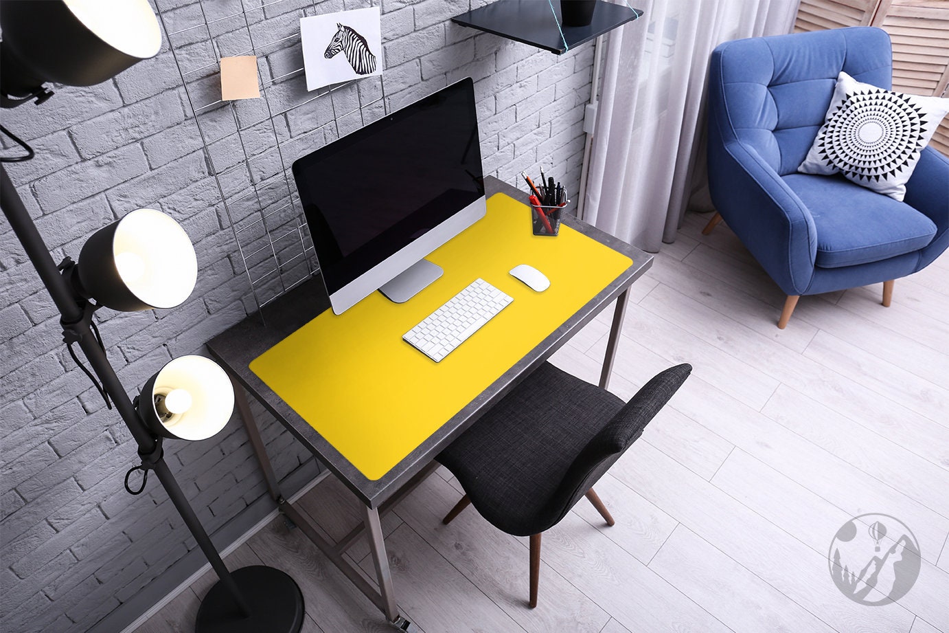 Yellow Desk Pad Yellow Desk Protector Yellow Desk Blotter | Etsy