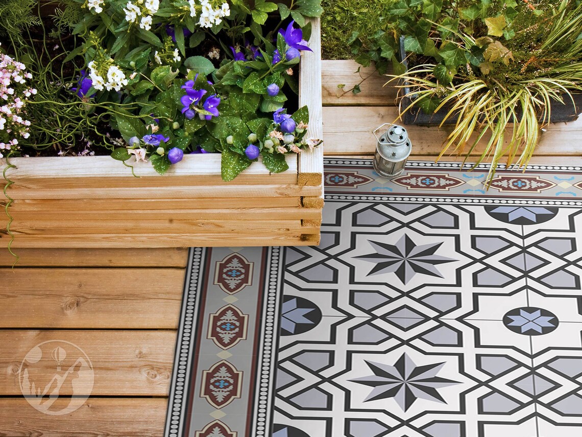 Pastel Stars Mosaic Vinyl Floor Mat Tile Vinyl Floor Mat - Etsy