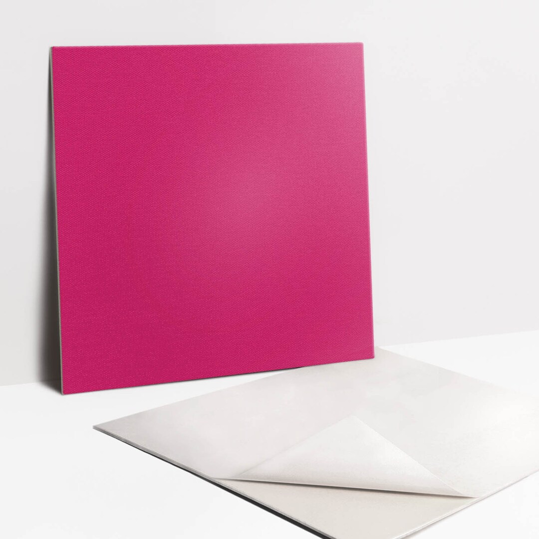 Pink Color Tile Stickers, Peel and Stick Tiles, Solid Color Tile ...
