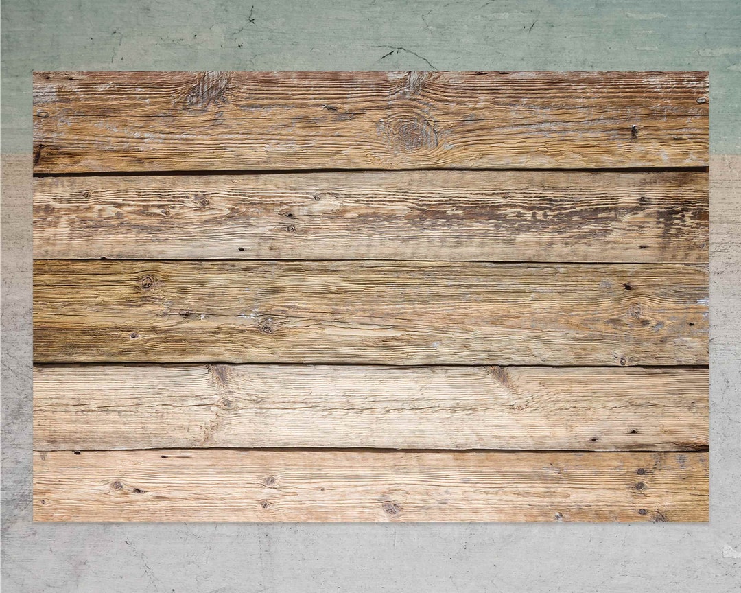 Light Wood Board Vinyl Floor Mat, Wood Vinyl Mat, Brown and Bronze ...